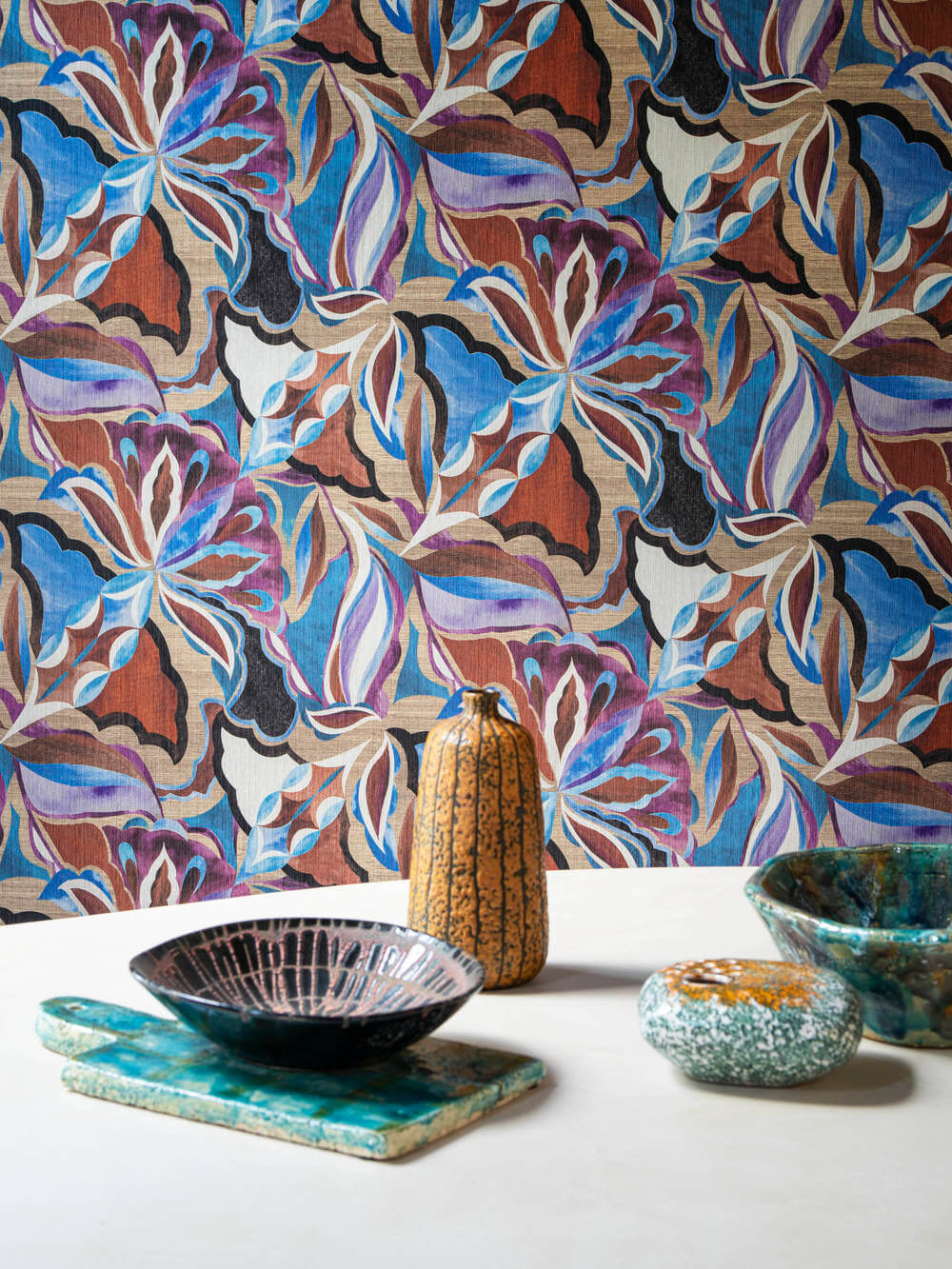 Behang Arte Essentials Tangram Myriad Indigo Myth 24102 - BehangSite.com