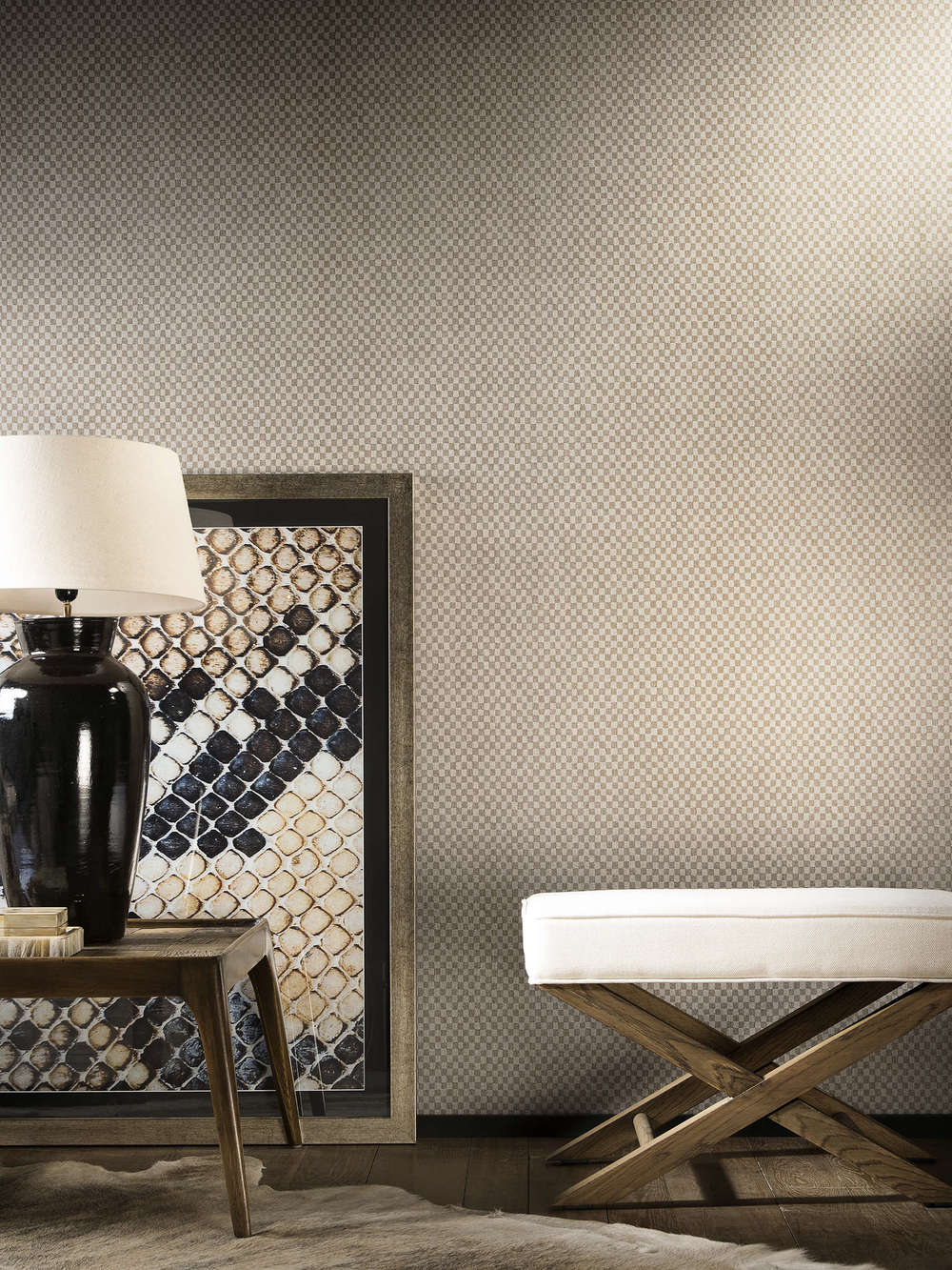 Behang Arte Flamant Les Caractère 12062 Damier - BehangSite.com