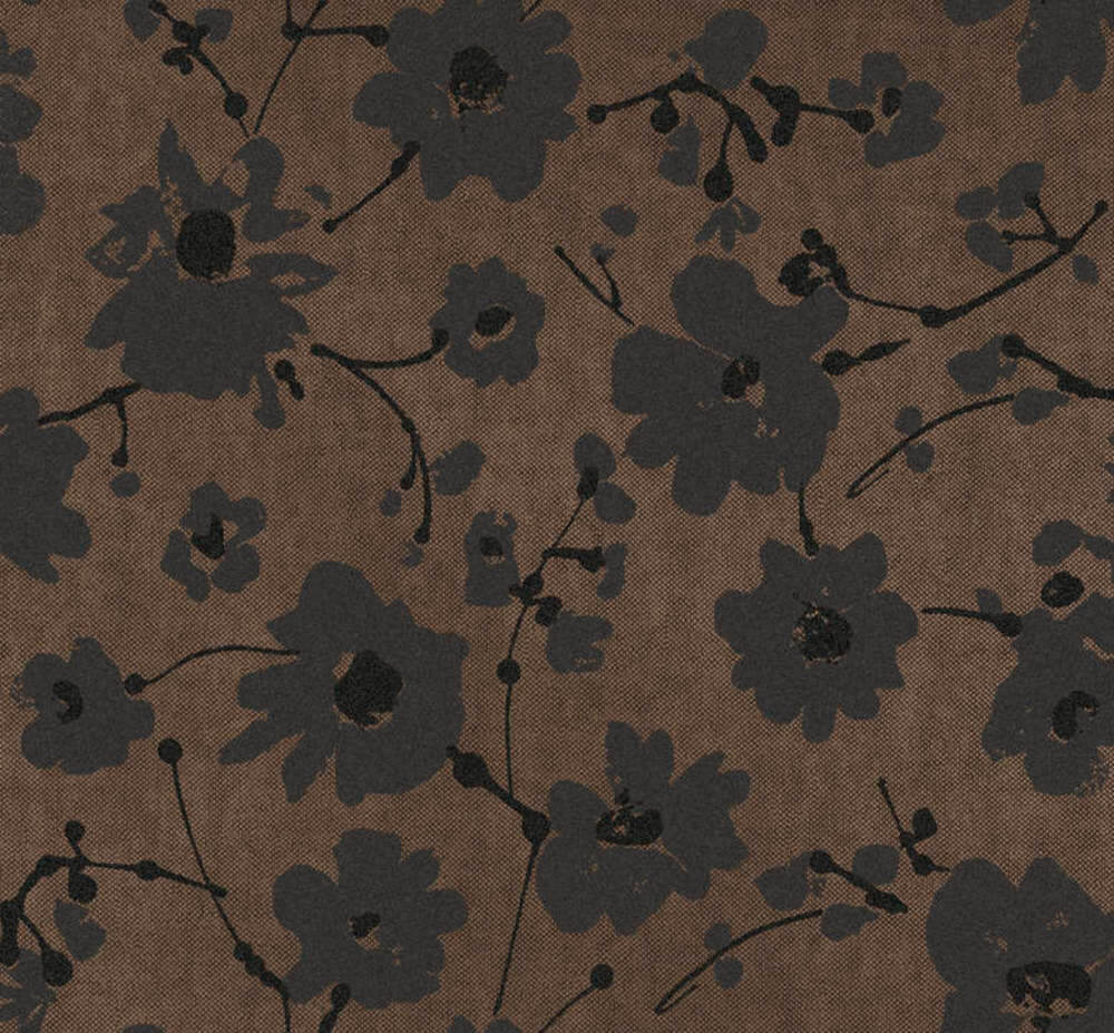 Behang Arte Flamant Suite III - Velvet Metal Velvet Flower 18003 ...