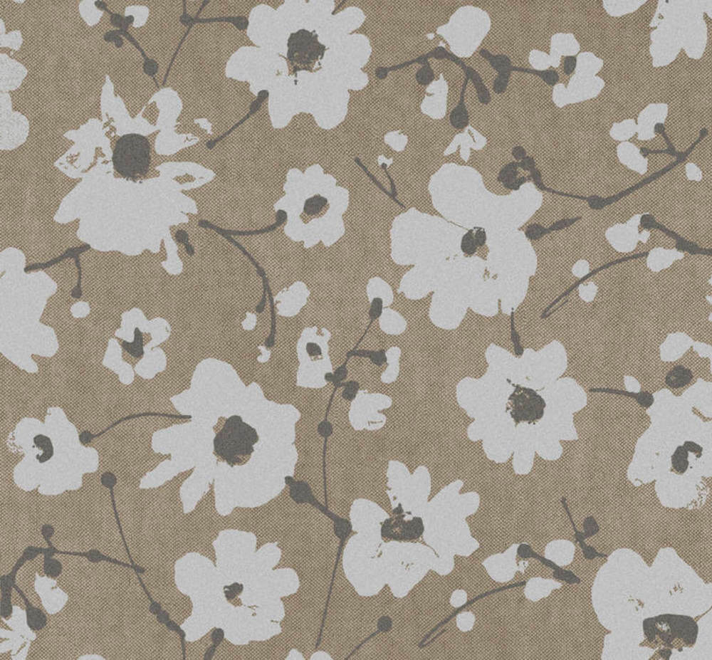 Behang Arte Flamant Suite III - Velvet Metal Velvet Flower 18006 ...