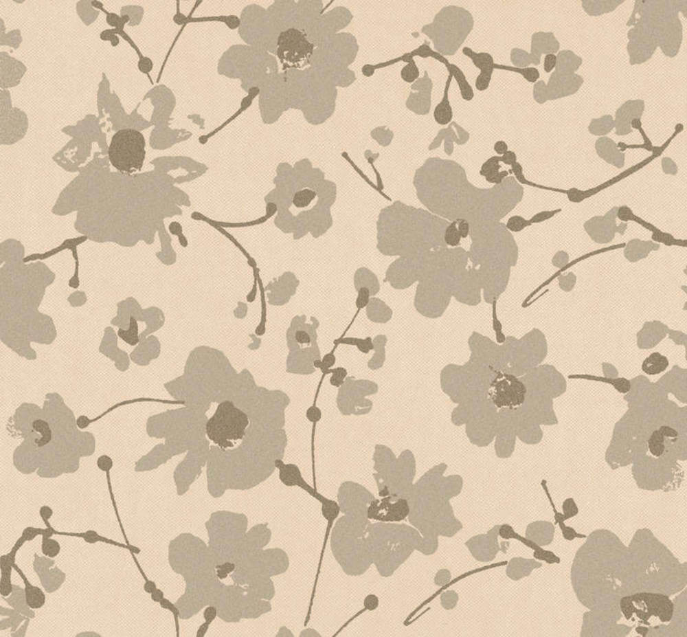 Behang Arte Flamant Suite III - Velvet Metal Velvet Flower 18010 ...