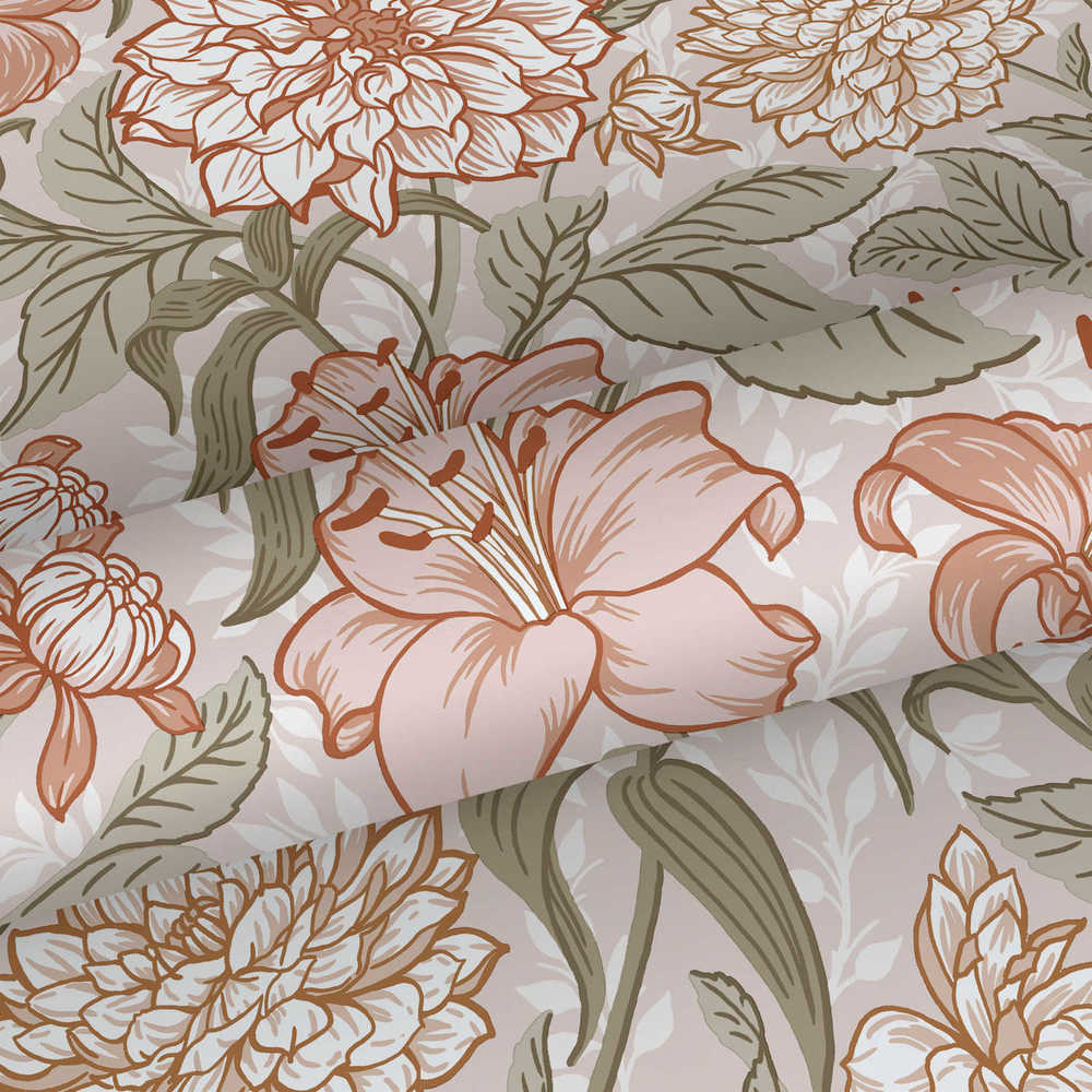 Behang Esta Home Vintage Flowers 139479 - BehangSite.com