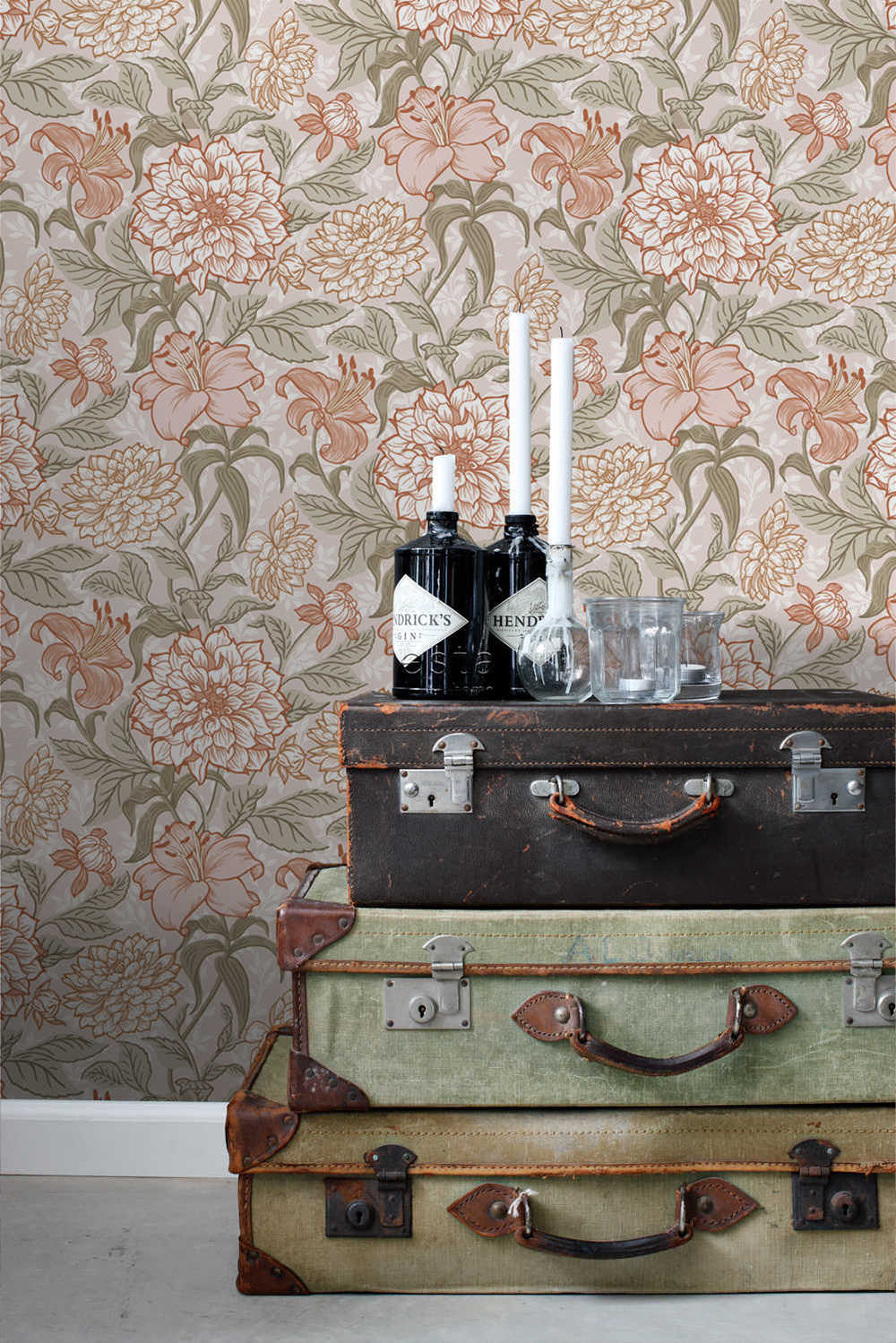 Behang Esta Home Vintage Flowers 139479 - BehangSite.com