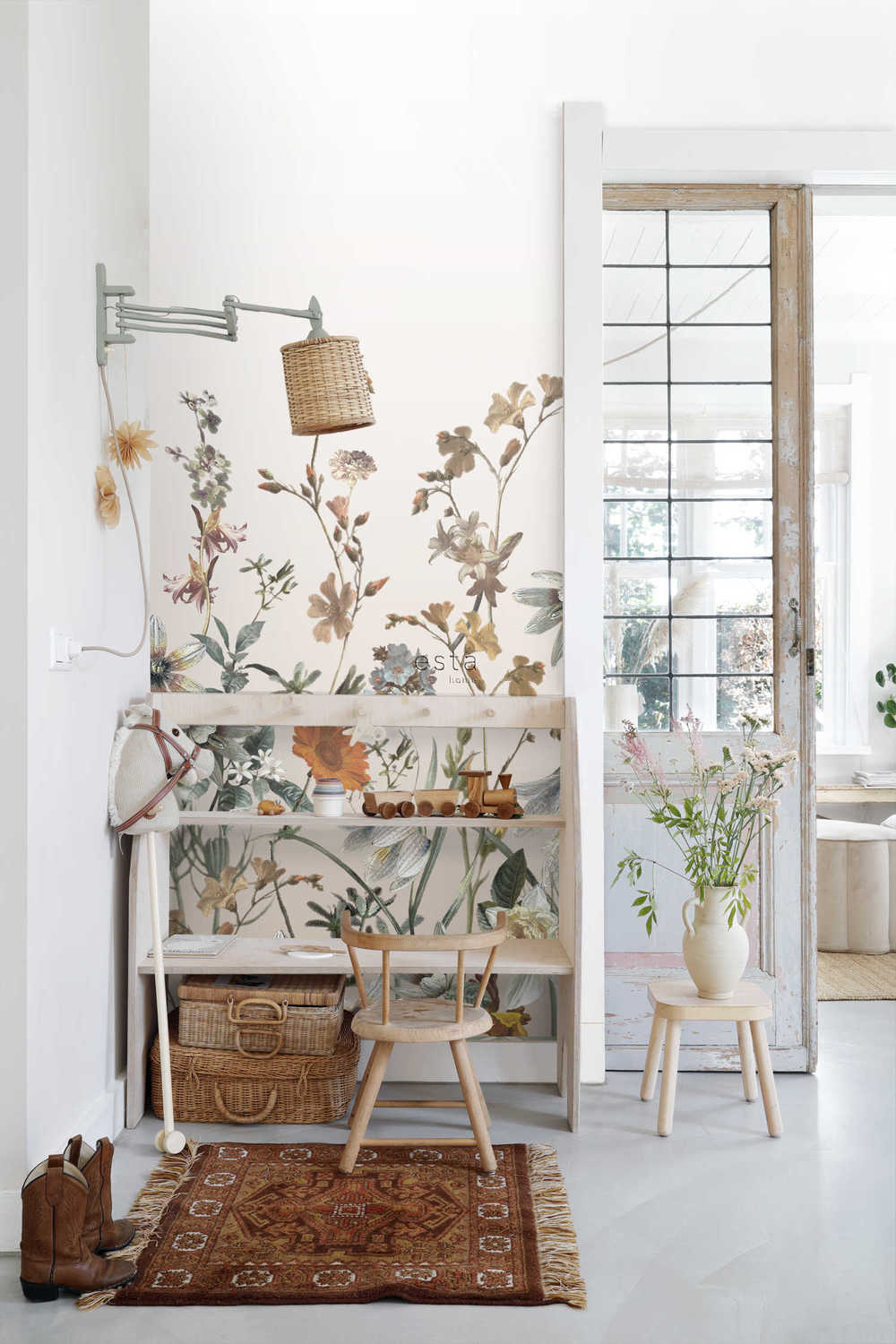 Behang Esta Home Vintage Flowers 159211 - BehangSite.com