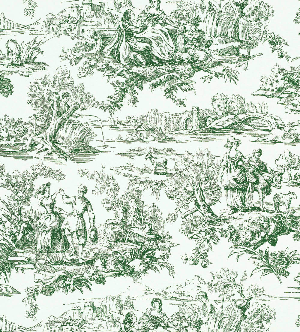 Behang Little Greene National Trust Papers III Lovers Toile Puck ...
