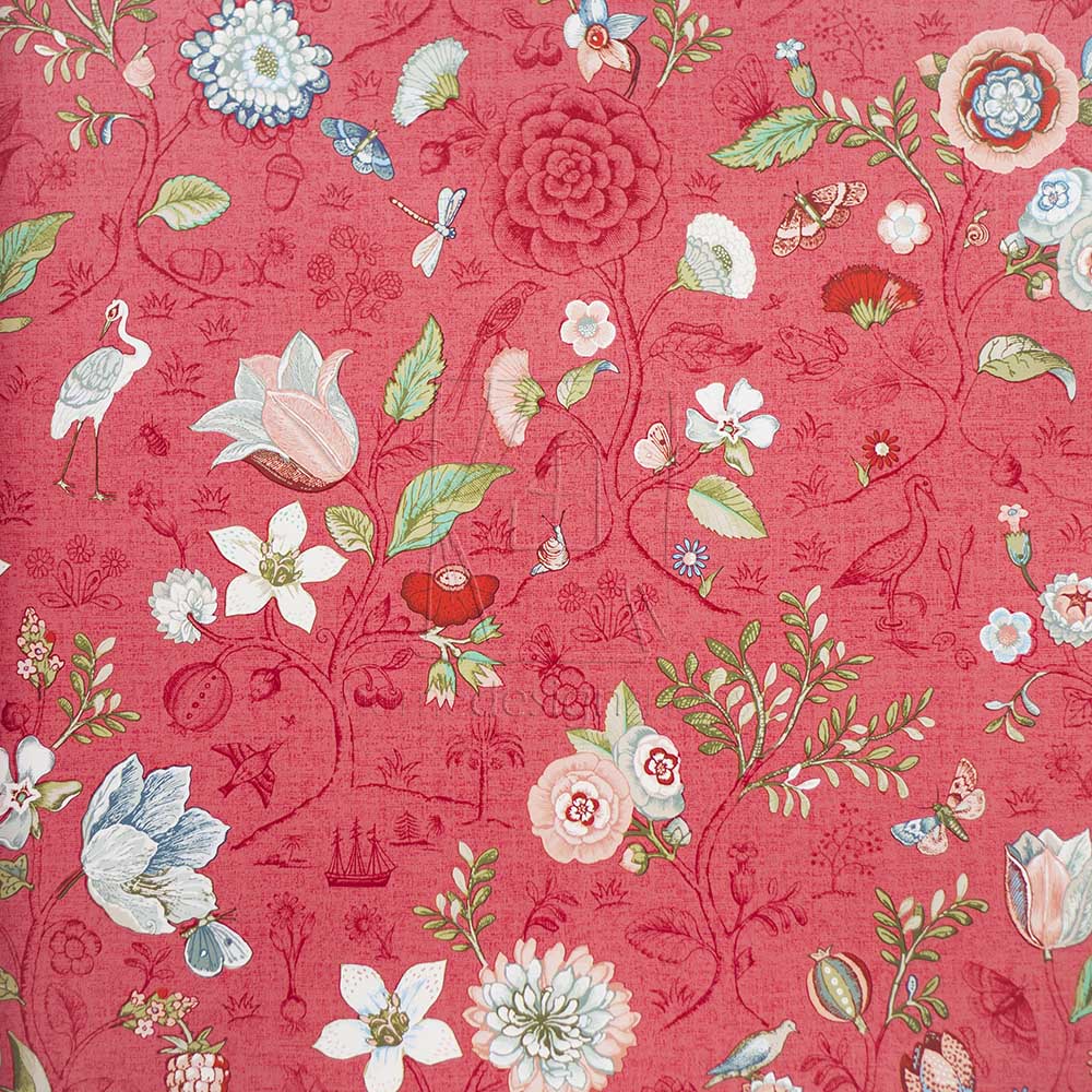 Eijffinger PiP IV Spring to Life Bright Pink 375004 Behang - BehangSite.com