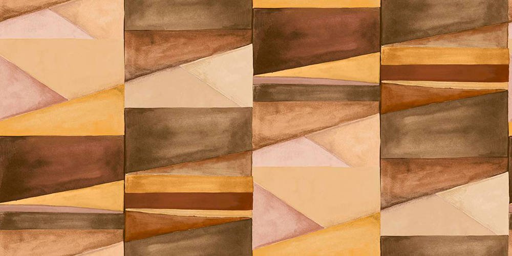 Hookedonwalls Silhouette Color Blocks 34832 Behang - BehangSite.com