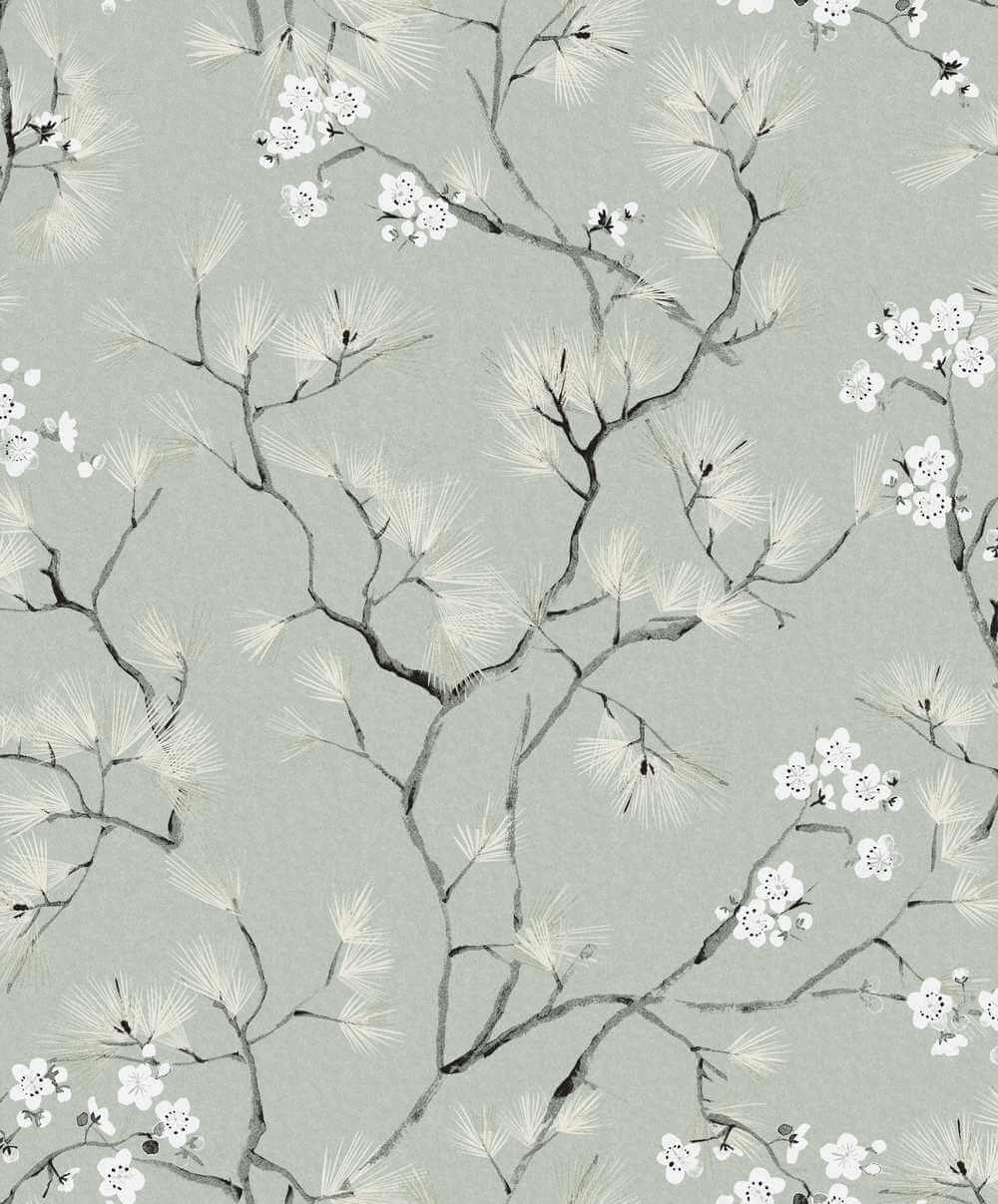 Khroma by Masureel Kimono KIM108 Haru Meadow Behang - BehangSite.com