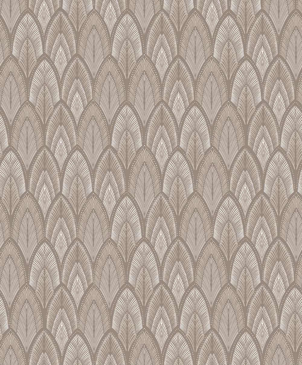 Khroma by Masureel Summer SUM404 Dabu Taupe Behang - BehangSite.com