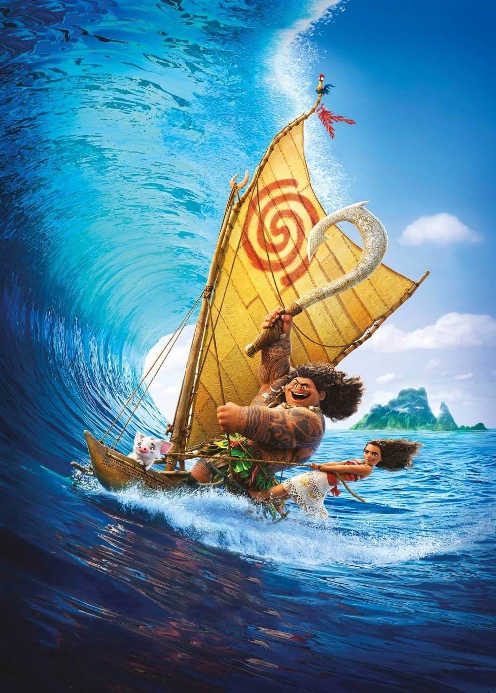 Komar Into Adventure Moana Ride the Wave IADX4-010 Behang - BehangSite.com